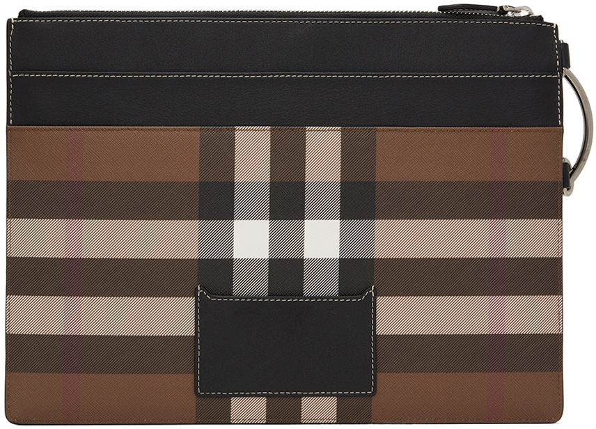 Burberry Brown Check Pouches Burberry