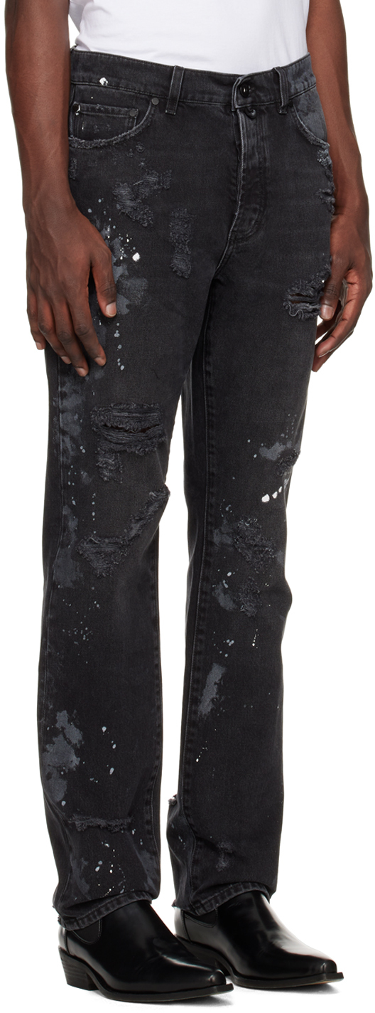 032c Black Double Shift Painter's Jeans 032c