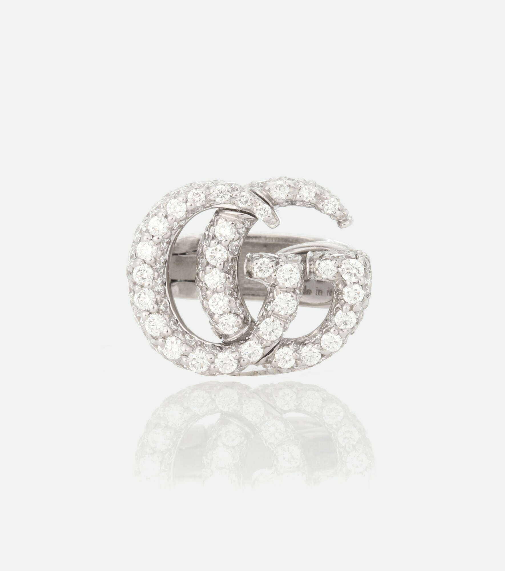Gucci - Double G 18kt gold and diamond ear cuff Gucci