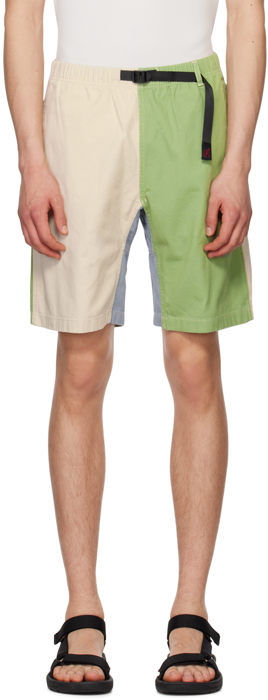 Gramicci Green & Beige G Shorts Gramicci