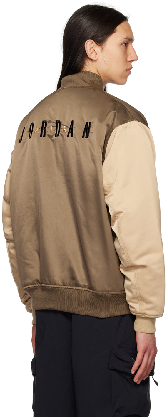 Nike Jordan Brown Renegade Bomber Jacket Nike Jordan Brand