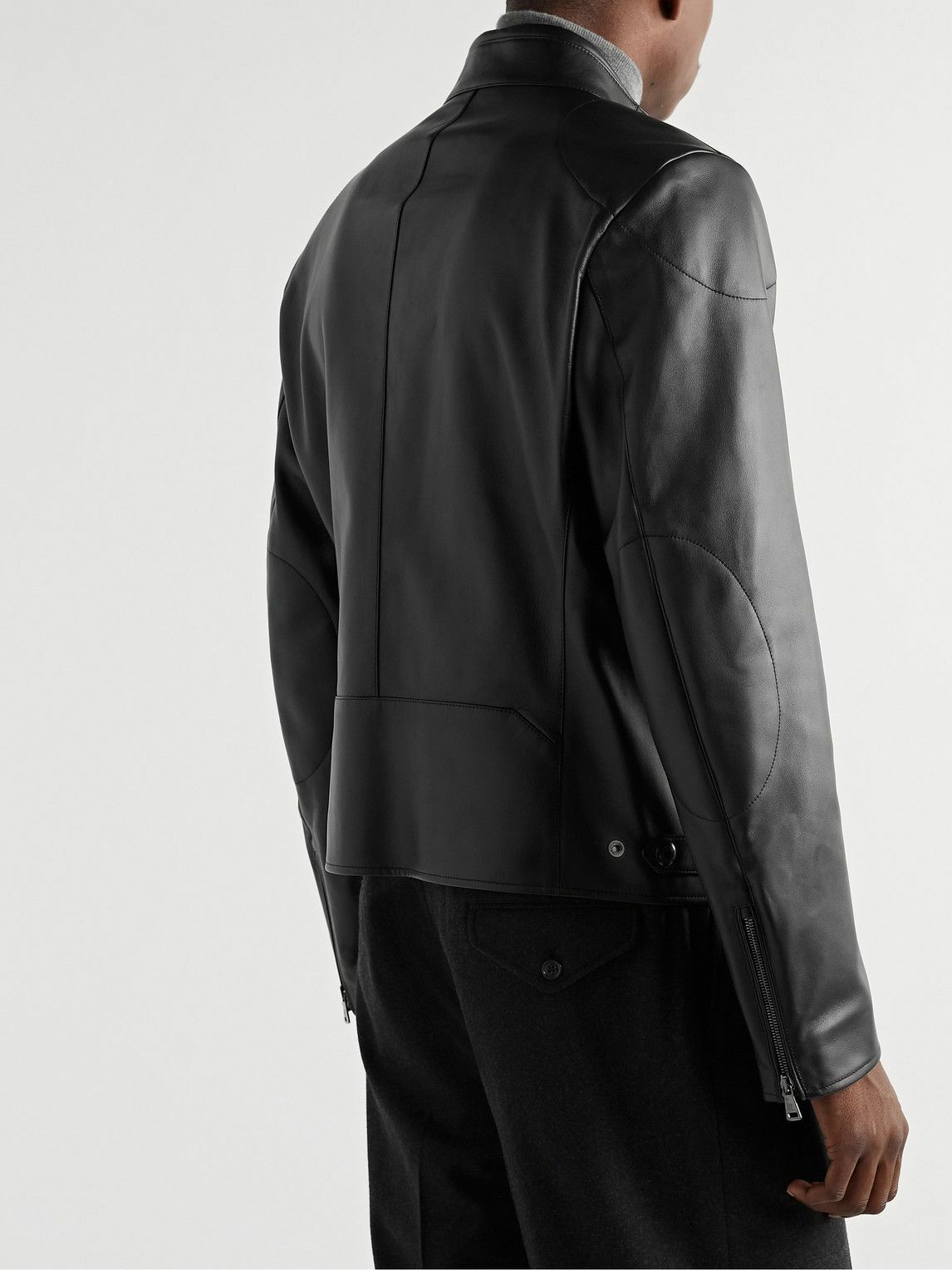 Ralph Lauren Purple label - Randall Leather Biker Jacket - Black Ralph ...