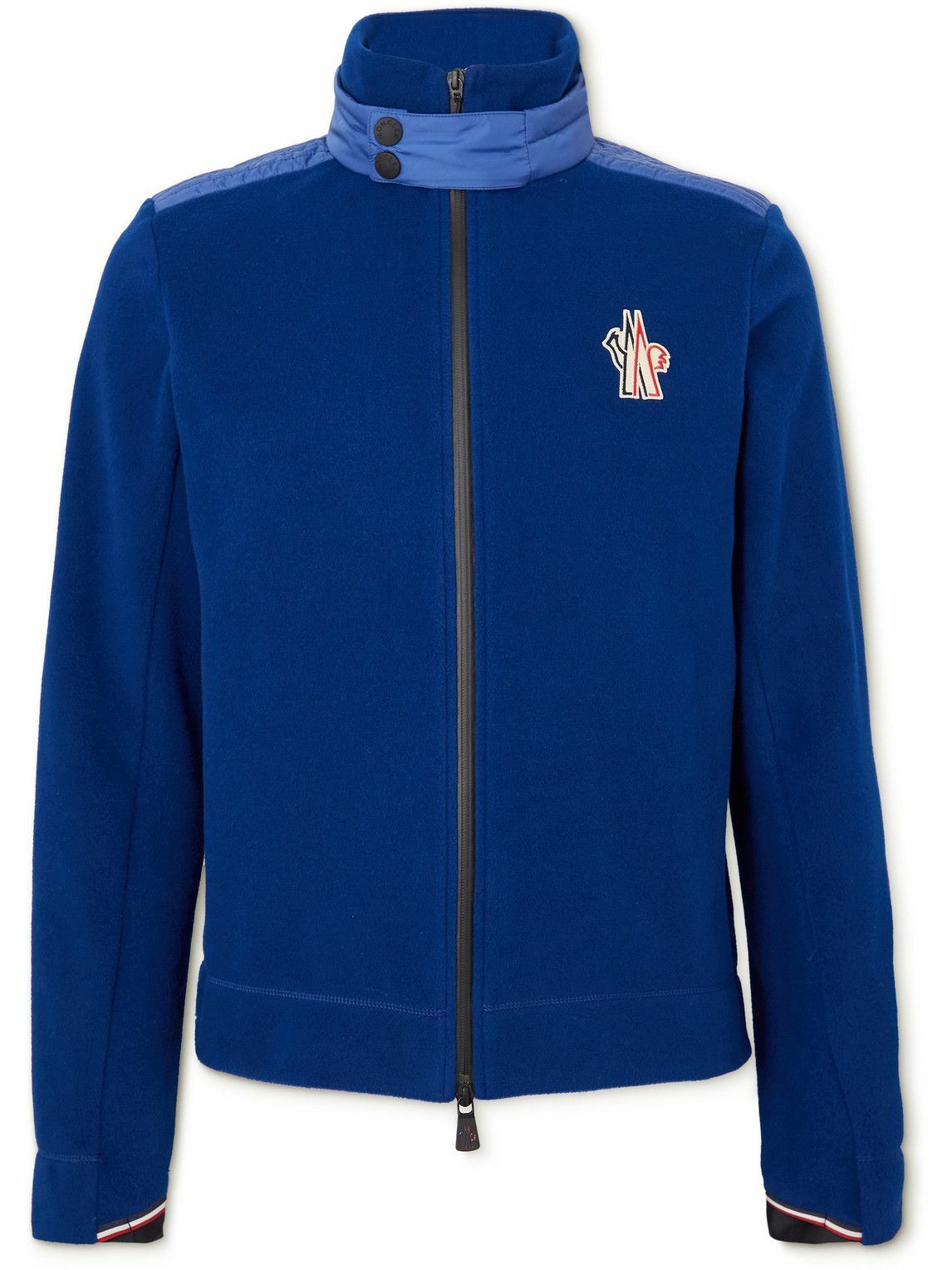 Moncler Grenoble - Shell-Trimmed Fleece Down Ski Jacket - Blue Moncler ...