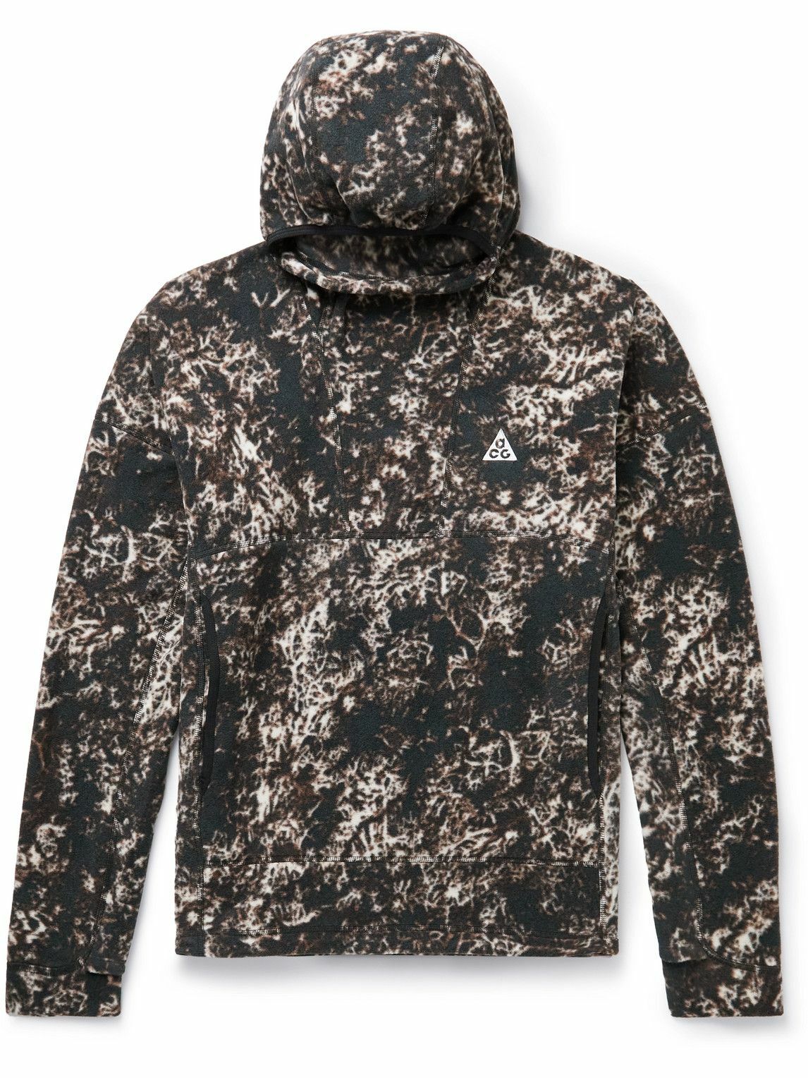 Nike - ACG Wolf Tree Tie-Dyed Polartec® Fleece Hoodie - Black Nike