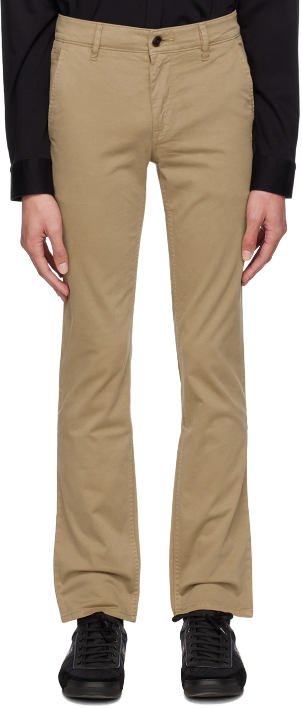 BOSS Beige Schino Trousers BOSS