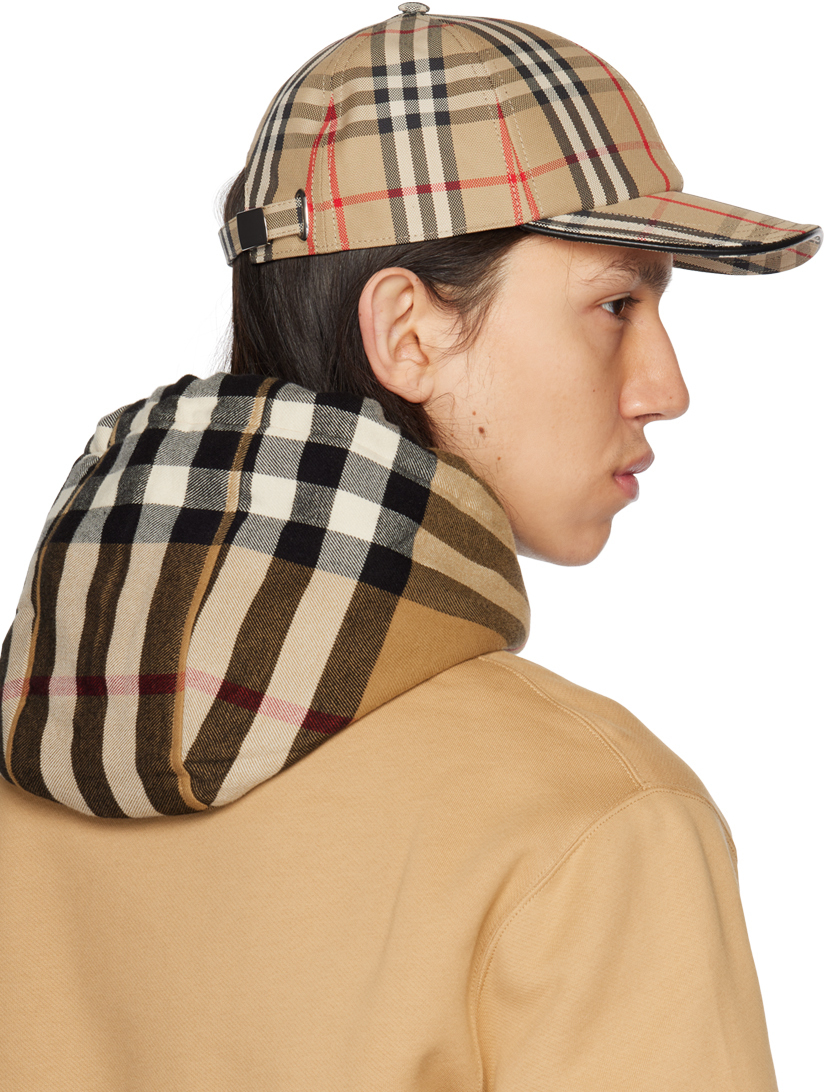 Burberry Beige Check Cap Burberry