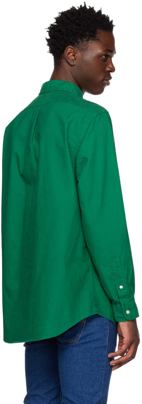 Polo Ralph Lauren Green Garment Dyed Oxford Shirt Polo Ralph Lauren
