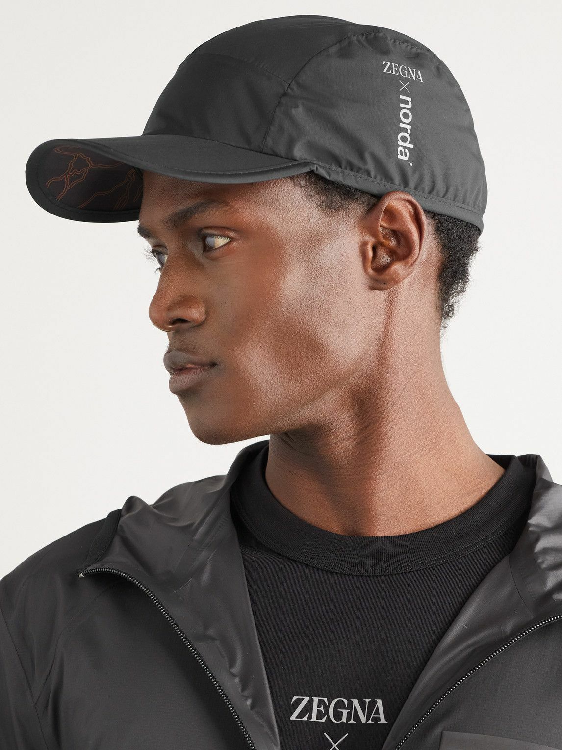 Zegna - Logo-Print Shell Cap - Black Zegna
