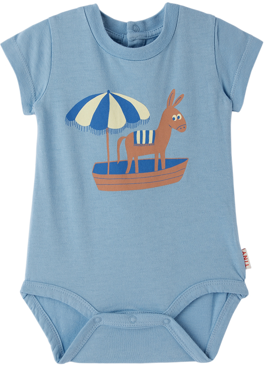 TINYCOTTONS Baby Blue A Greek Trip Bodysuit