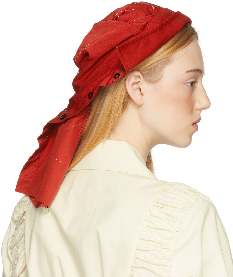 Maison Margiela Red Nylon Fishermans Hat Maison Margiela