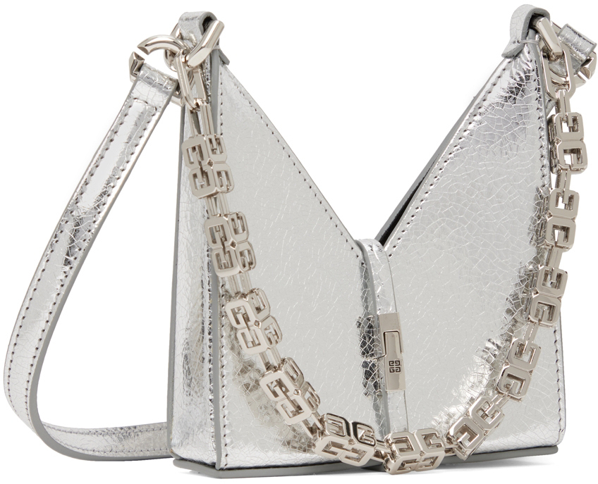 Givenchy Silver Micro Cut Out Bag Givenchy