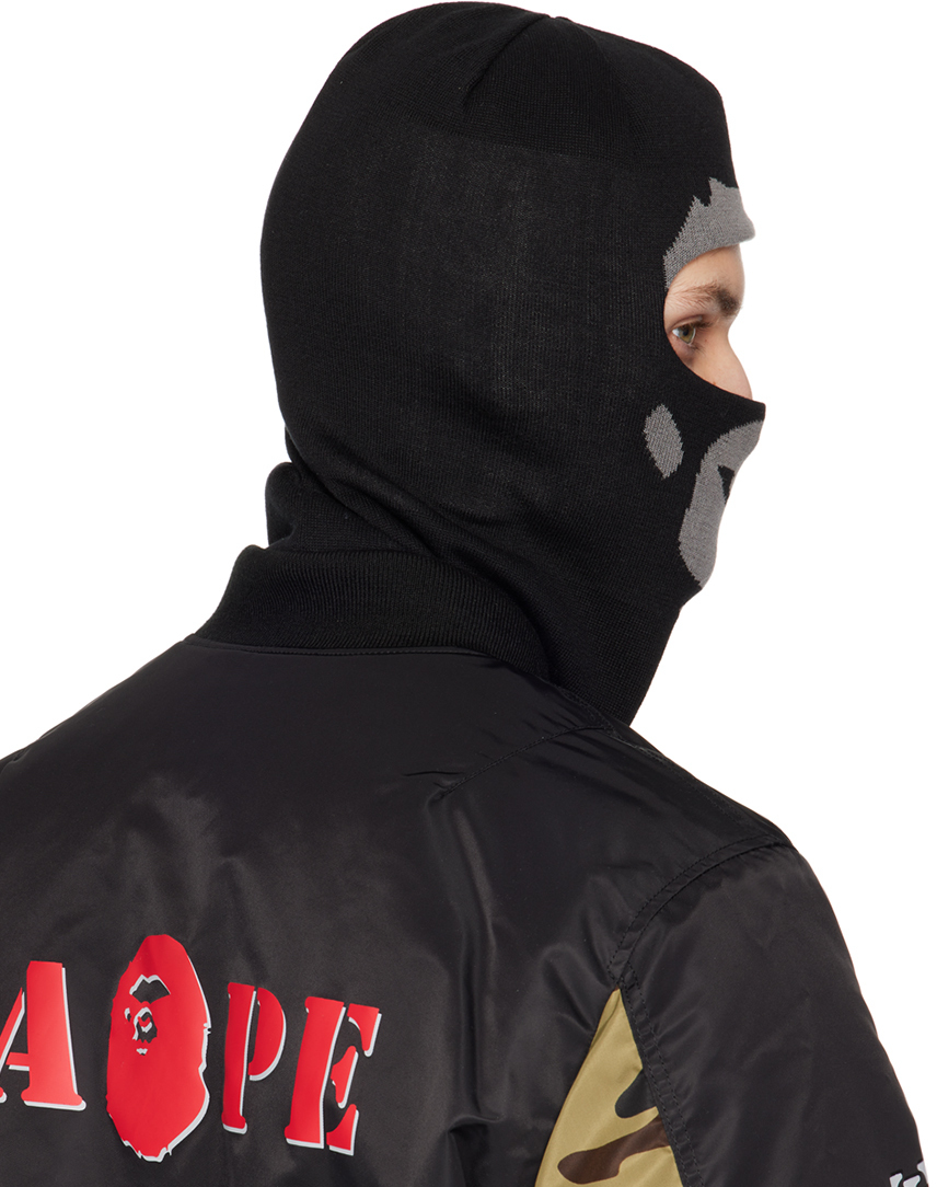 BAPE Reversible Black & Green Ape Head Balaclava A Bathing Ape