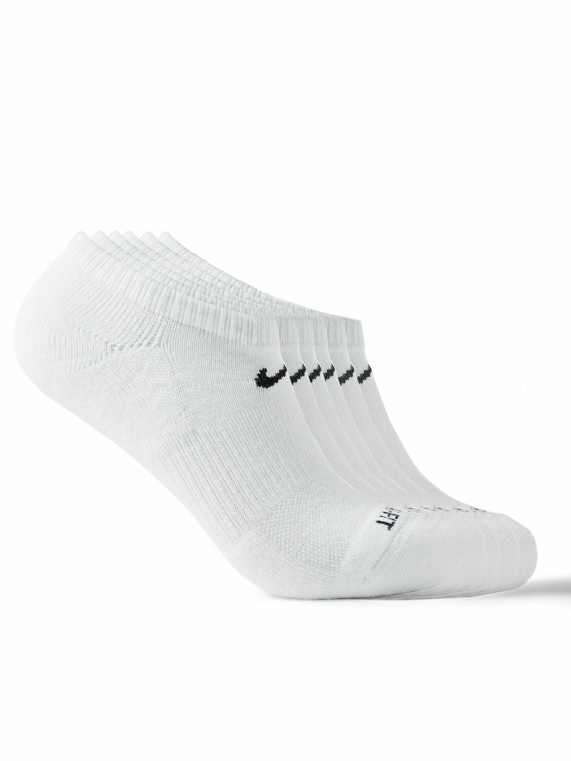 Nike Training - Six-Pack Everyday Plus Cushioned Cotton-Blend Dri-FIT Socks - White Nike Training
