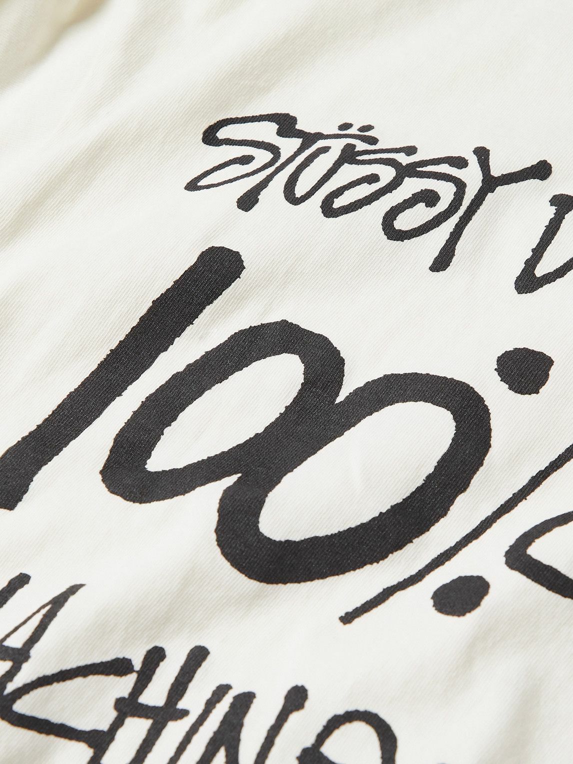 Stussy - Logo-Print Cotton-Jersey T-Shirt - White Stussy