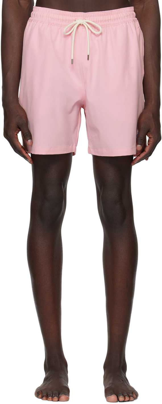Polo Ralph Lauren Pink Embroidered Swim Shorts Polo Ralph Lauren
