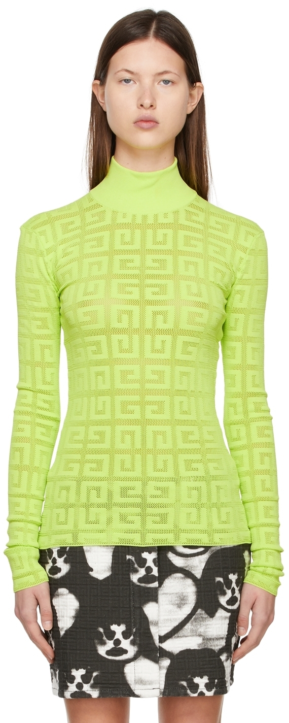 Givenchy Green Knit Monogram Sweater Givenchy