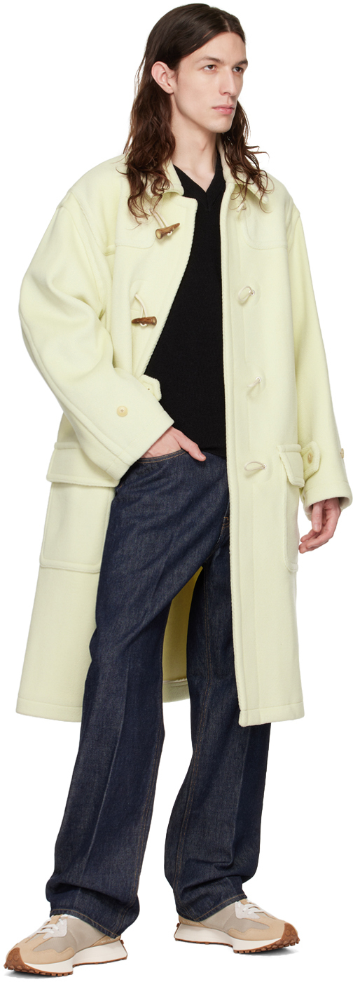 AURALEE Yellow Toggle Duffle Coat Auralee