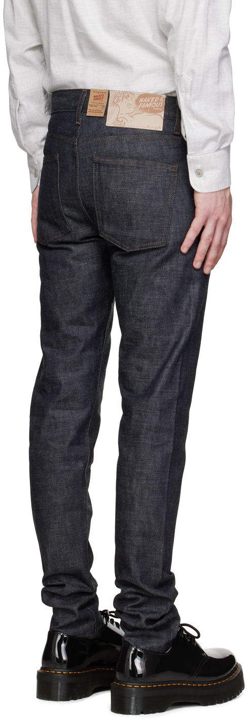 Naked & Famous Denim Navy Super Guy Scratch-N-Sniff Jeans Naked and ...