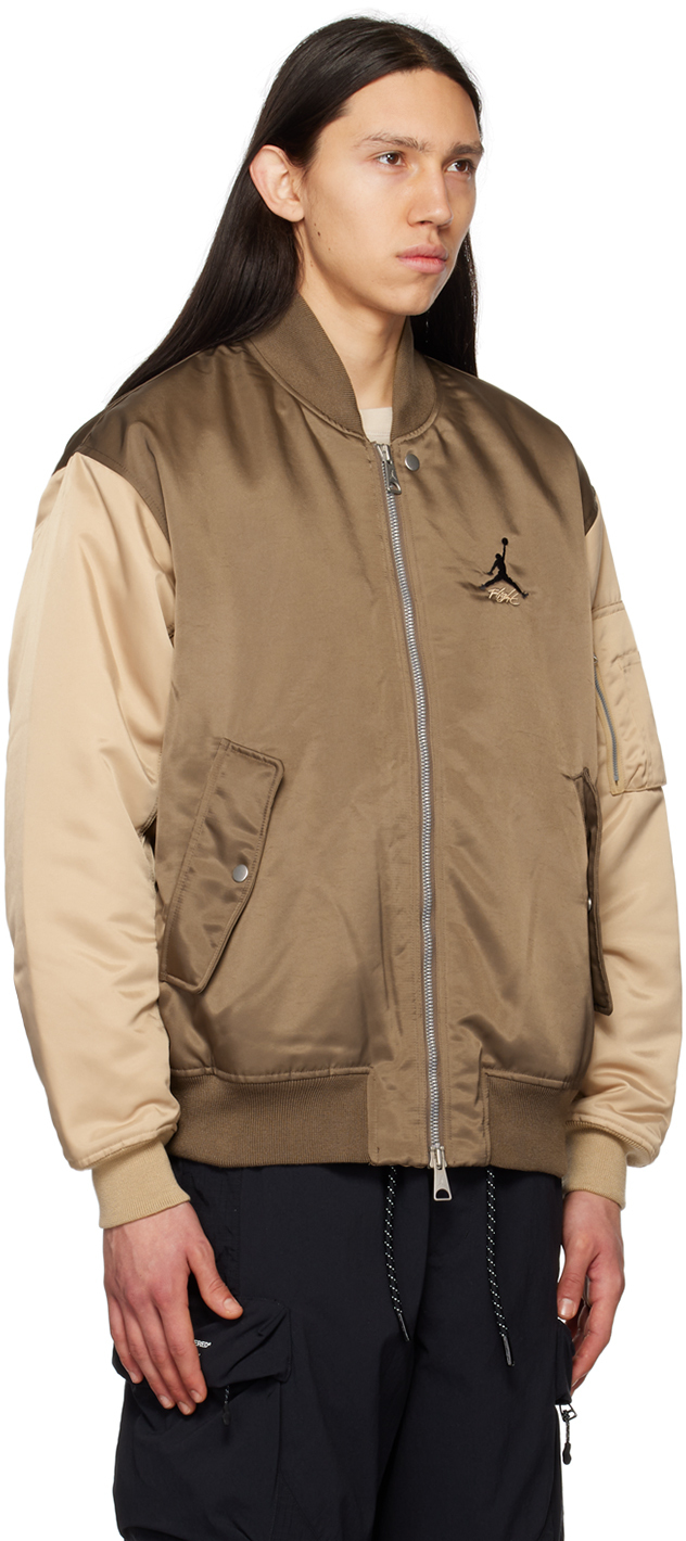 Nike Jordan Brown Renegade Bomber Jacket Nike Jordan Brand