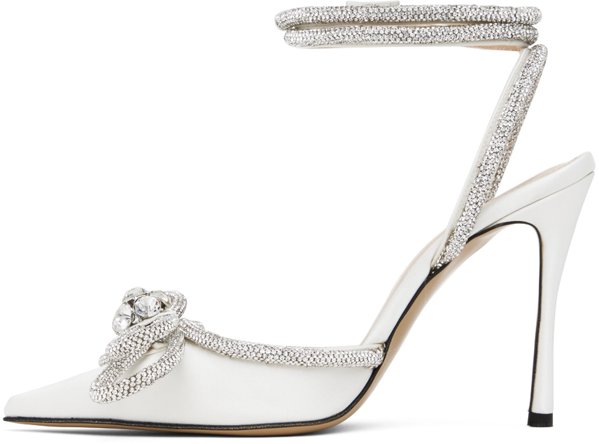 MACH & MACH White Double Bow Heels MACH & MACH