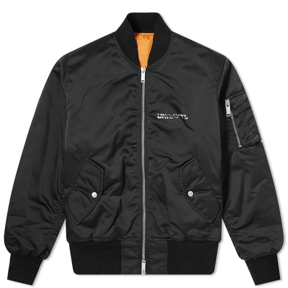 Unravel Project Bones Logo Nylon Bomber Jacket Unravel Project
