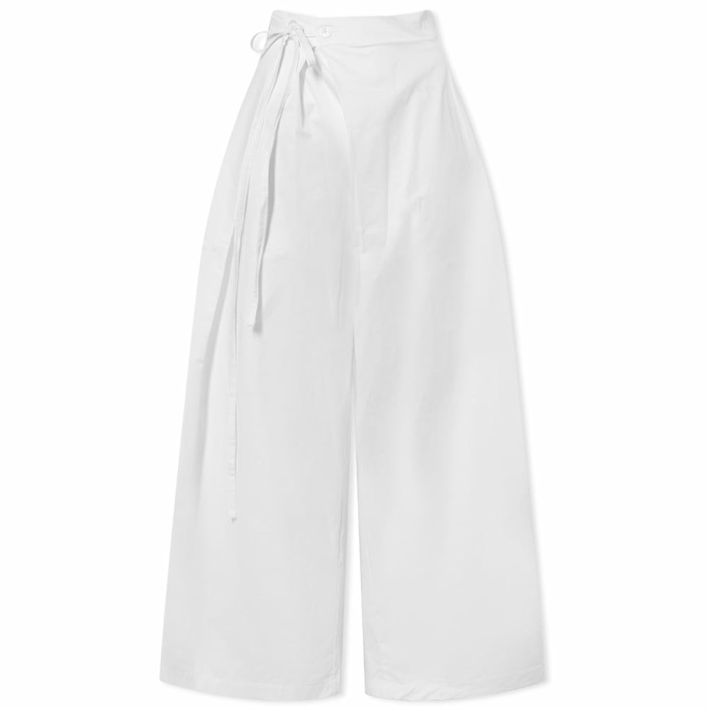 Deiji Studios Women's Cotton Wrap Pant in White Deiji Studios