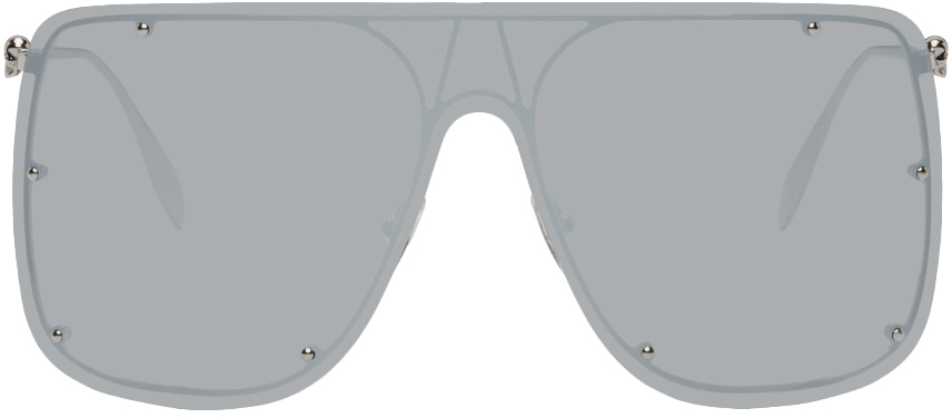 Alexander McQueen Silver Skull Mask Sunglasses Alexander McQueen