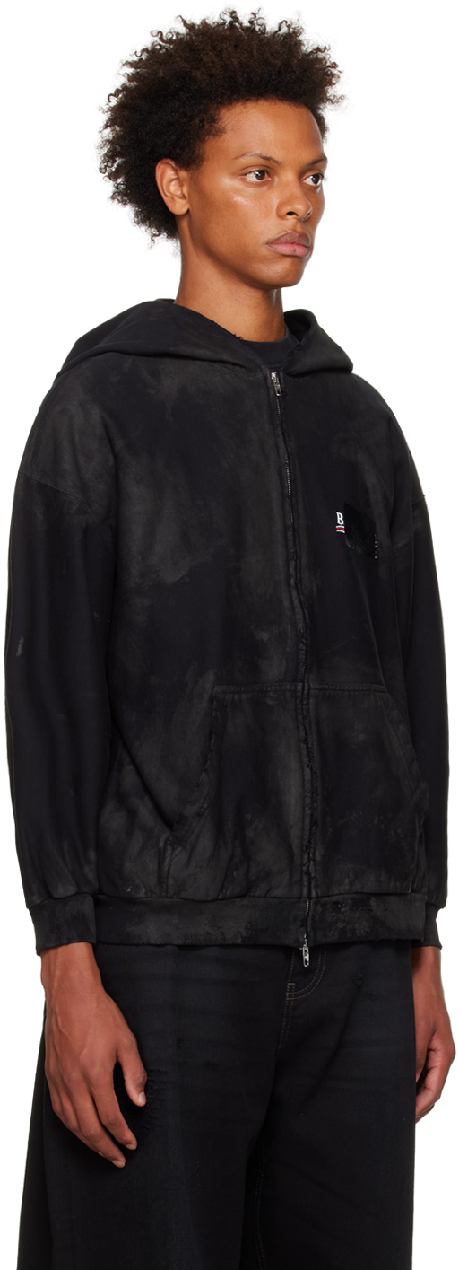 Balenciaga Black Gaffer Zip Hoodie Balenciaga