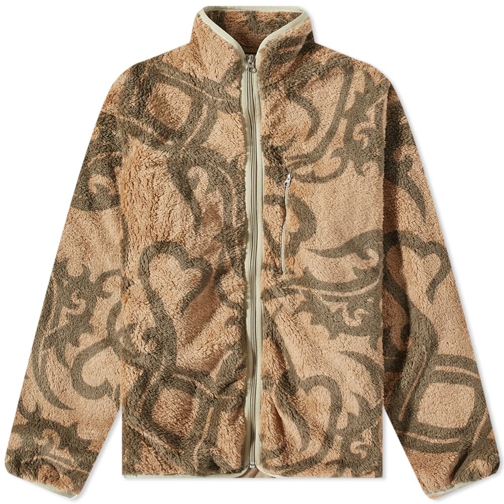 Flagstuff Men's Original Tribal Camo Fleece Jacket in Beige Flagstuff