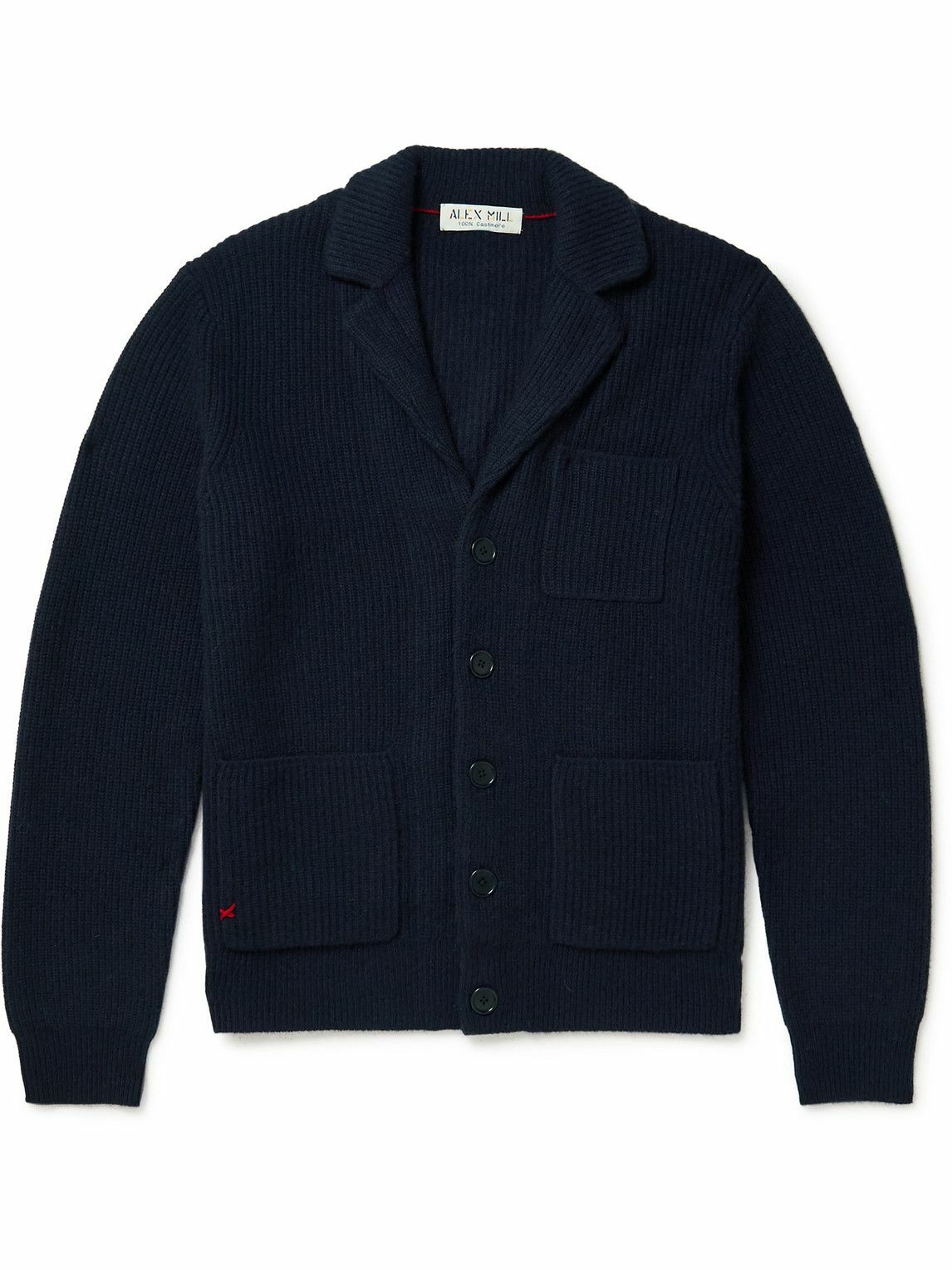 Alex Mill - Ribbed Cashmere Cardigan - Blue Alex Mill