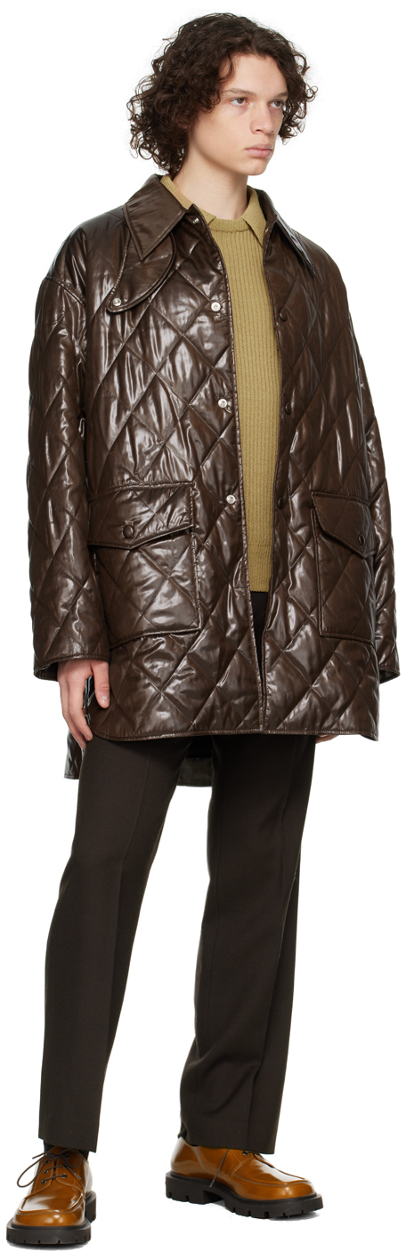 System Brown Quilted Jacket System