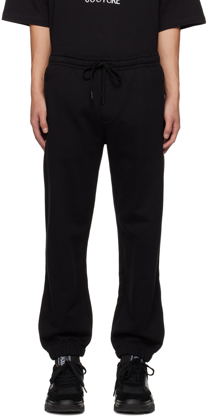 Versace Jeans Couture Black Embroidered Lounge Pants Versace