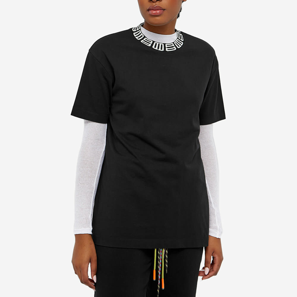 Ambush Women's Monogram Rib Neck T-Shirt in Black Ambush