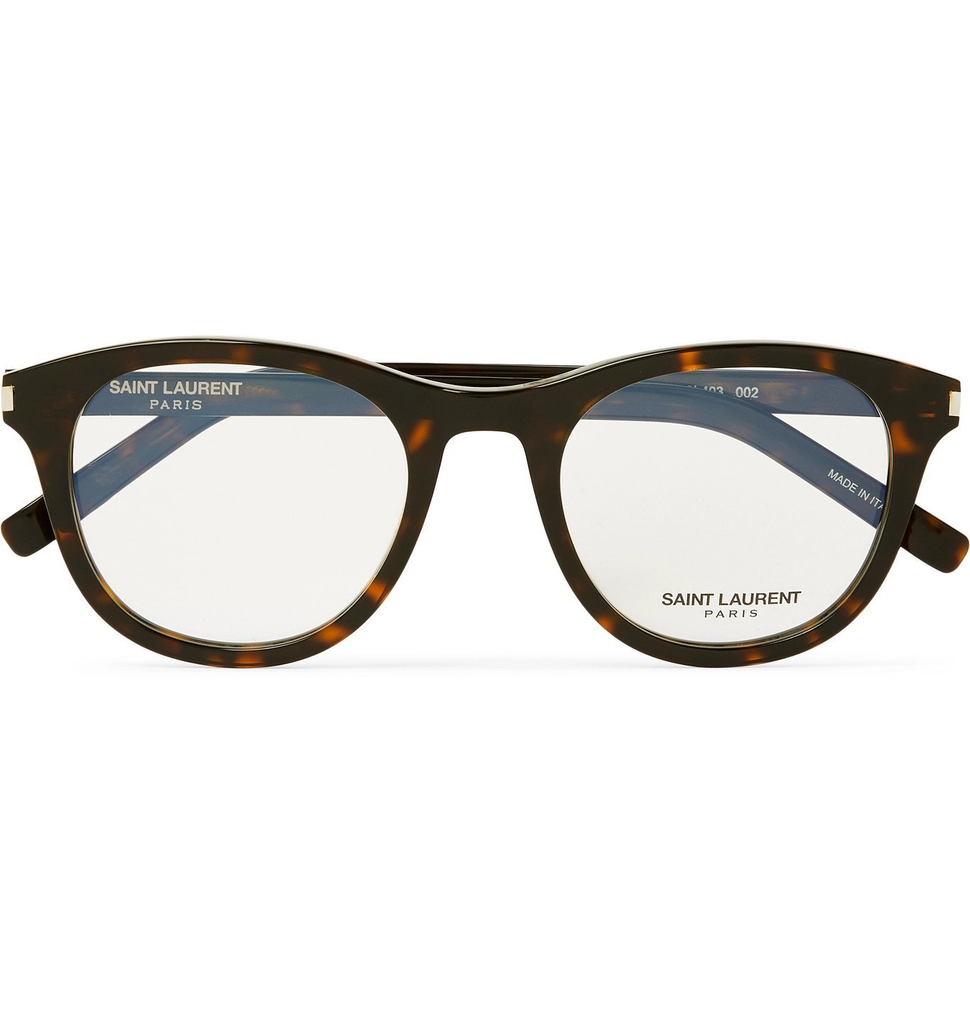 SAINT LAURENT - Round-Frame Tortoiseshell Acetate Optical Glasses ...