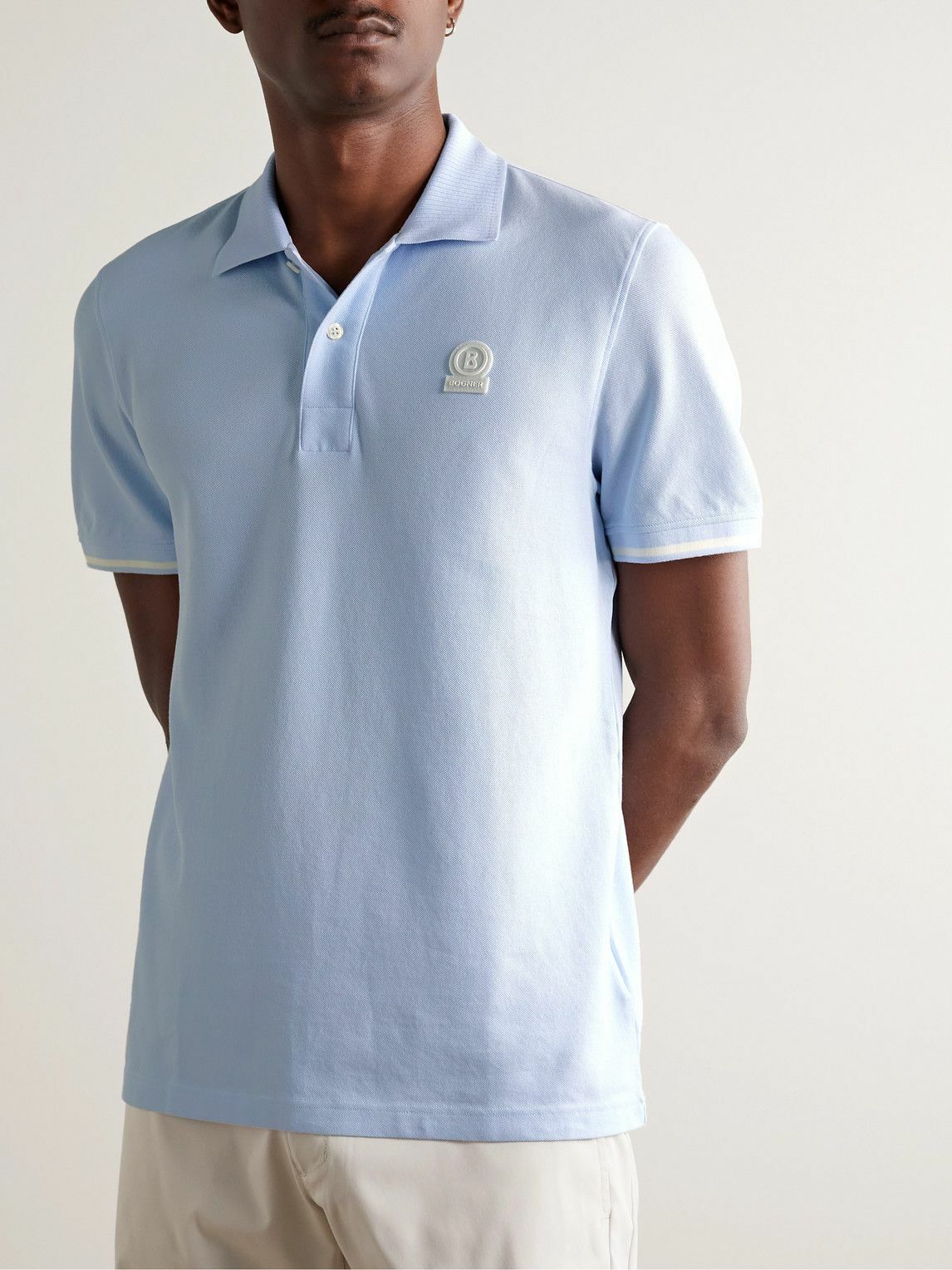 Bogner - Fion Slim-Fit Logo-Appliquéd Stretch-Cotton Piqué Golf Polo ...