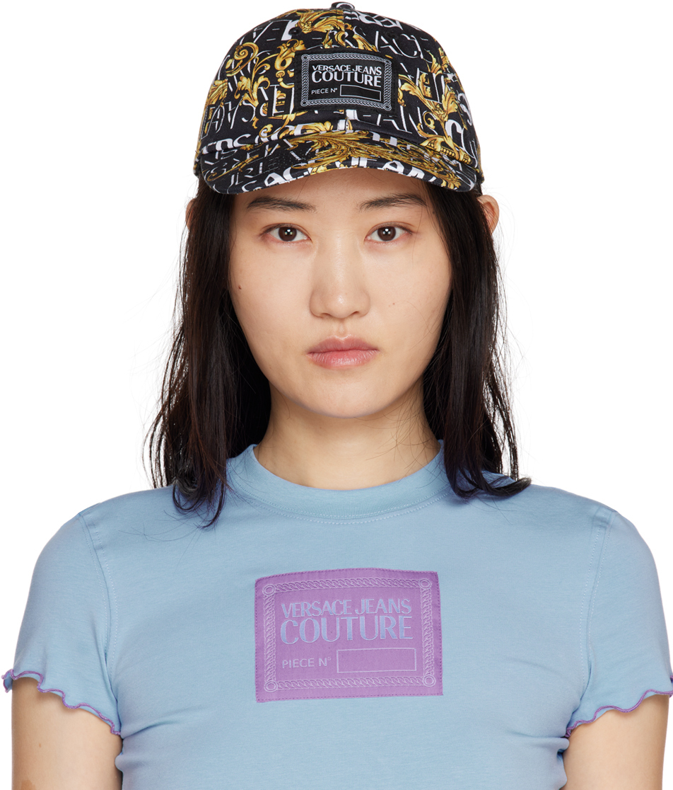 Versace Jeans Couture Black Regalia Baroque Logo Cap Versace