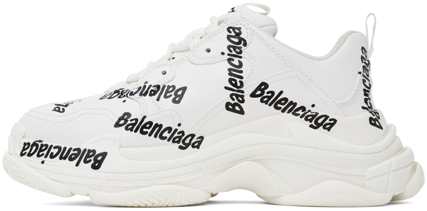 Balenciaga White Triple S Sneakers Balenciaga