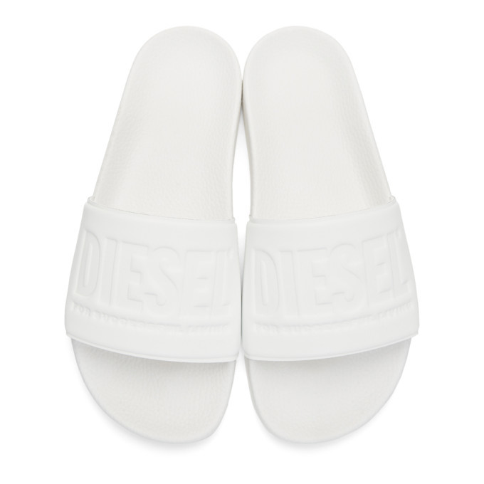 Diesel White SA-Valla Slides Diesel