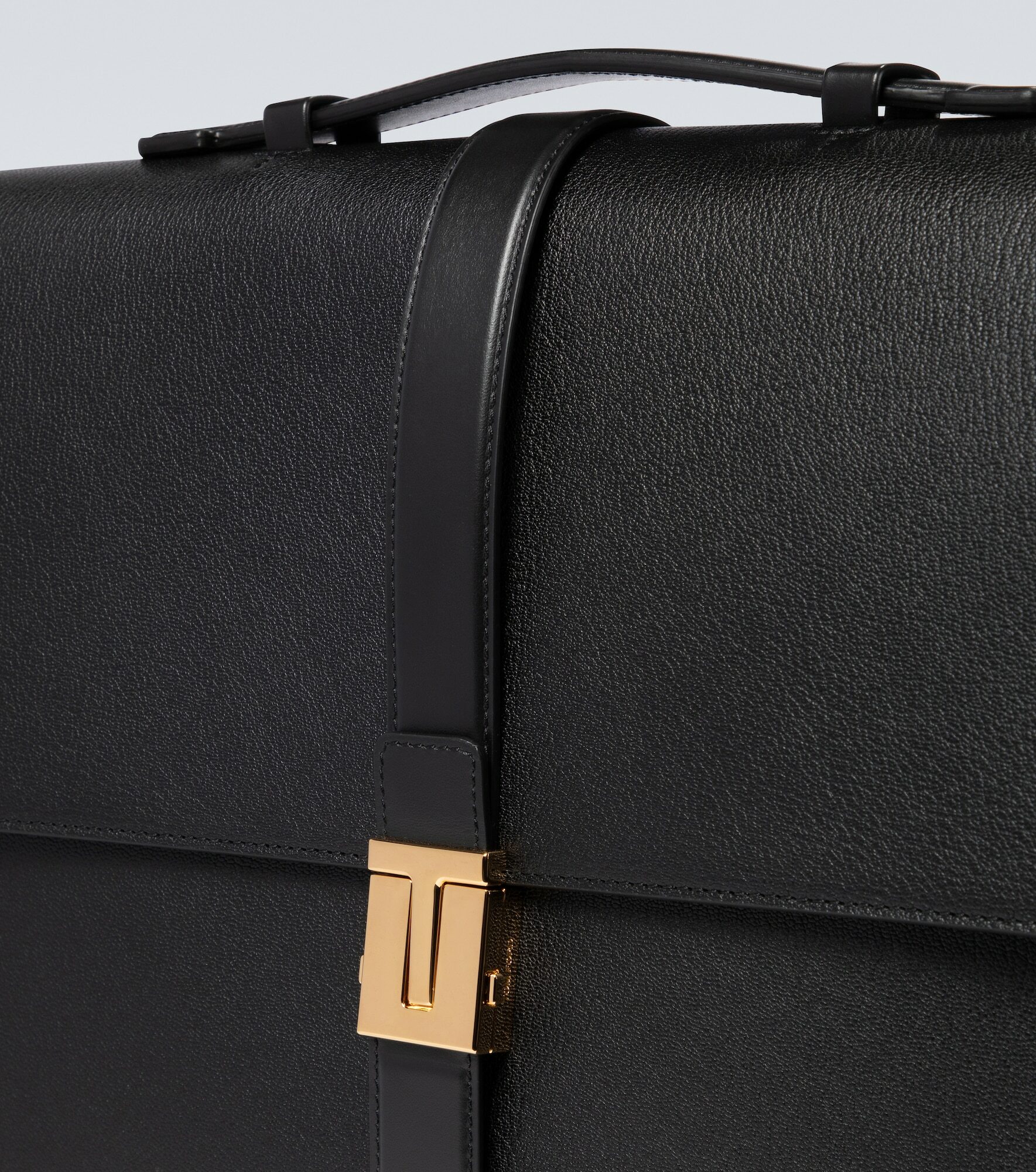 Tom Ford - Grained leather T clasp briefcase TOM FORD