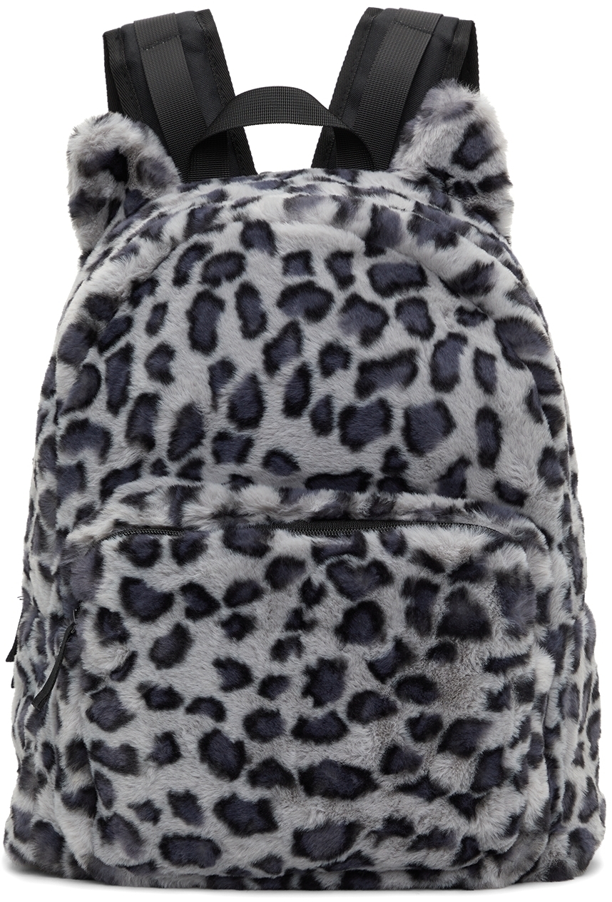 Molo Kids Grey & Blue Furry Backpack Molo