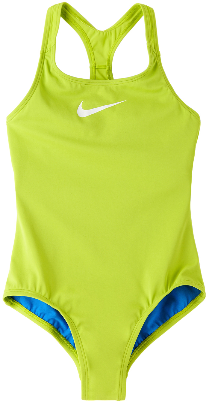 Nike Kids Green Racer Back One-Piece Swimsuit Nike