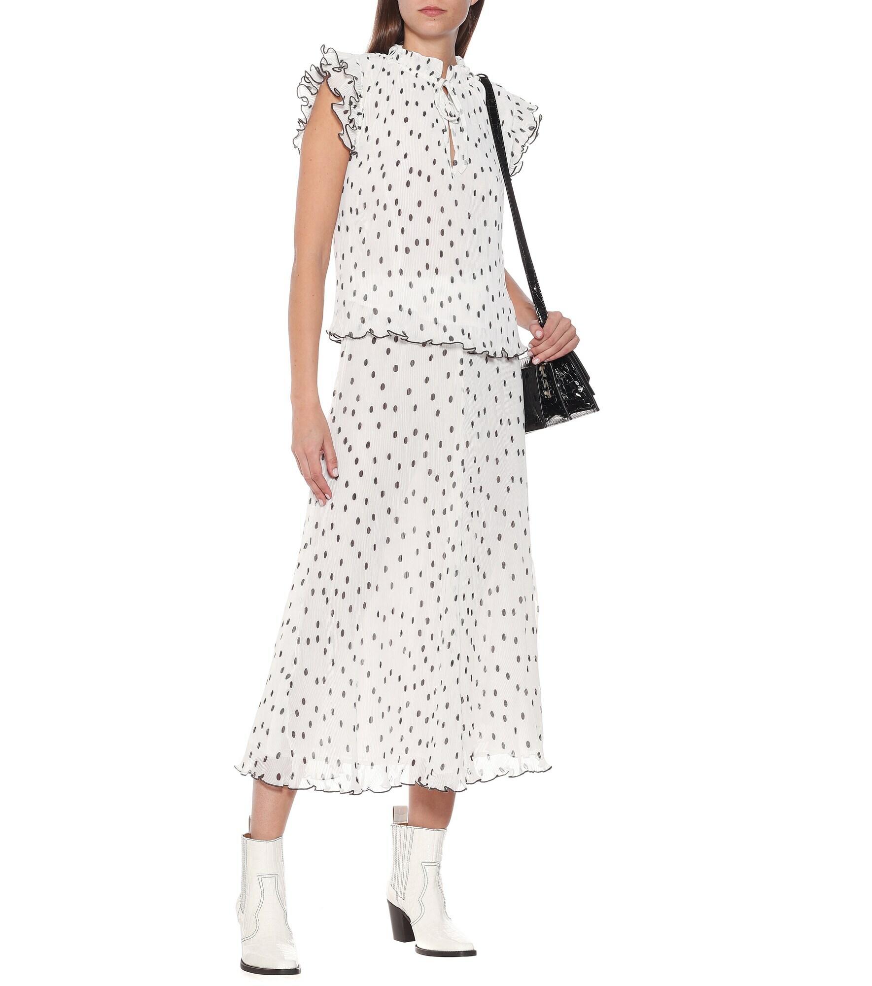 Ganni - Dotted midi skirt GANNI