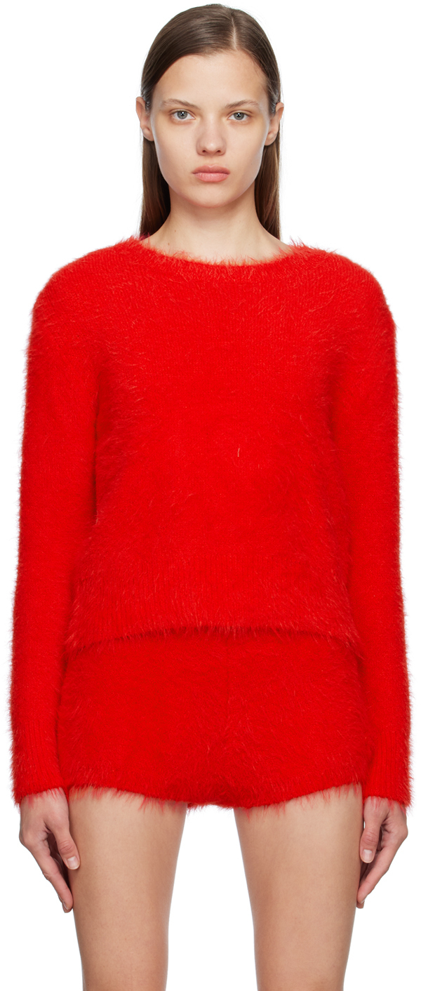 Pushbutton Red Shag Sweater Pushbutton