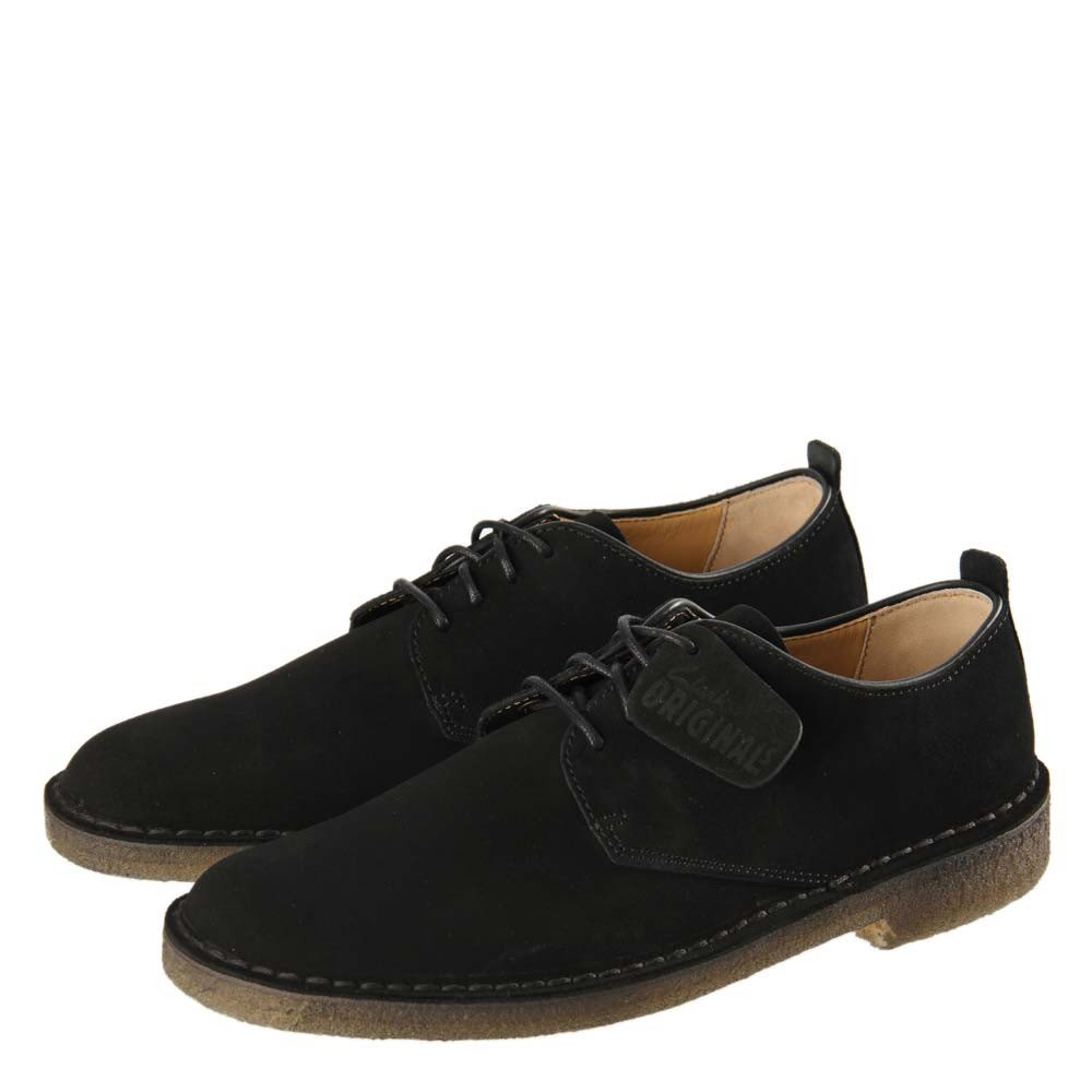 London Desert Shoes - Black Suede Clarks Originals