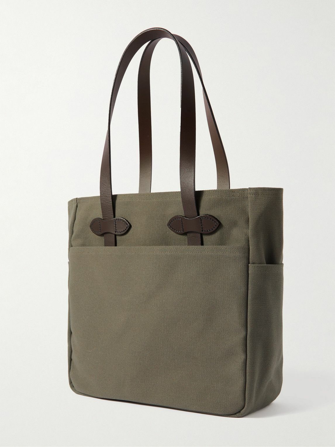 Filson - Leather-Trimmed Cotton-Canvas Tote Bag Filson