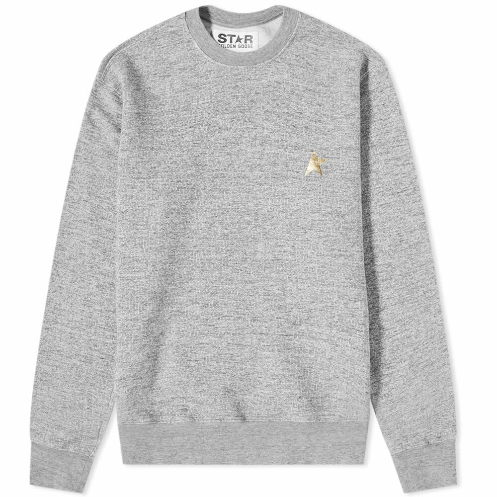 Golden Goose Men's Star Archibald Crew Sweat in Medium Grey Melange ...