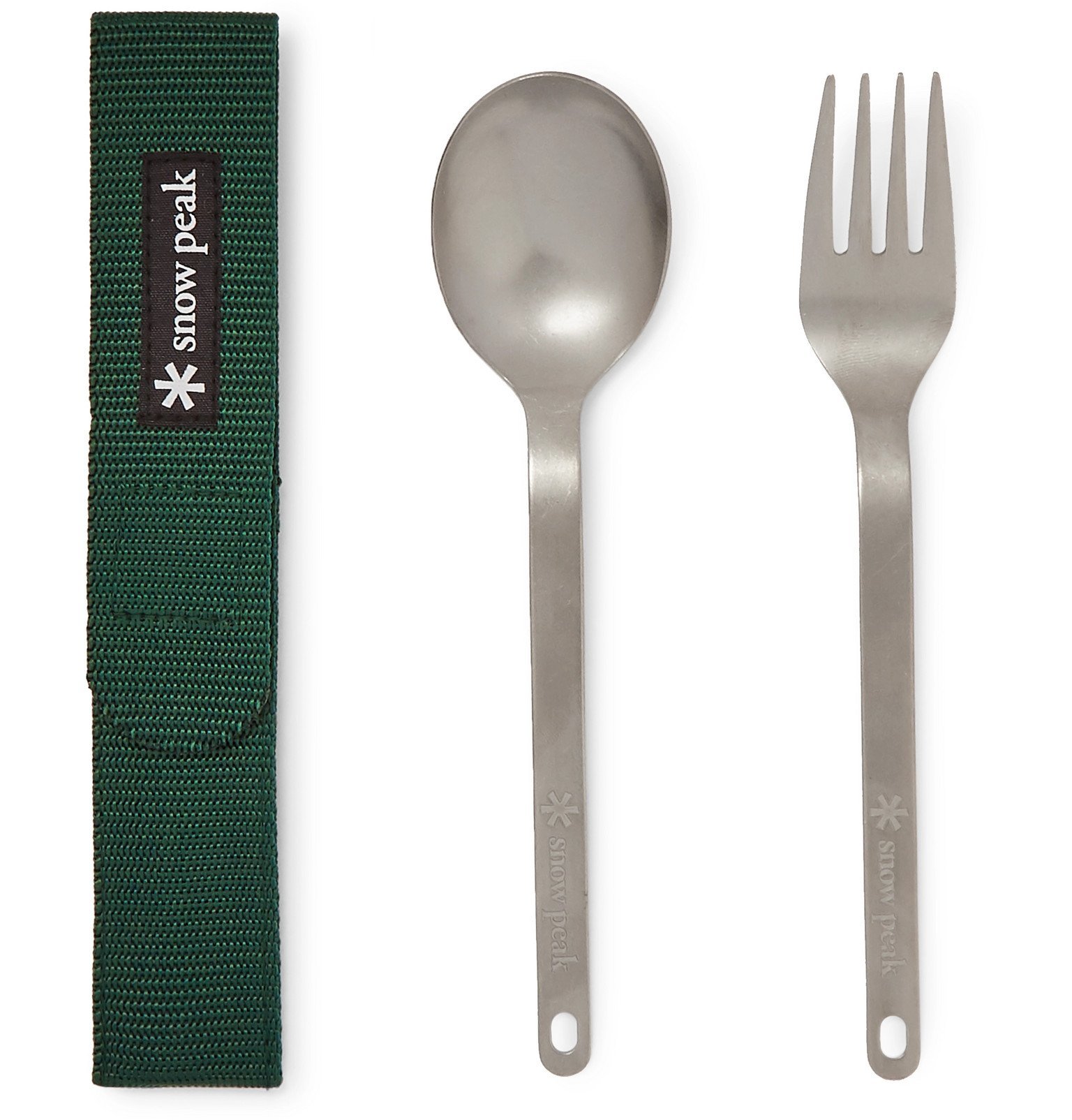 Snow Peak - Titanium Fork and Spoon Cutlery Set - Silver Snow Peak