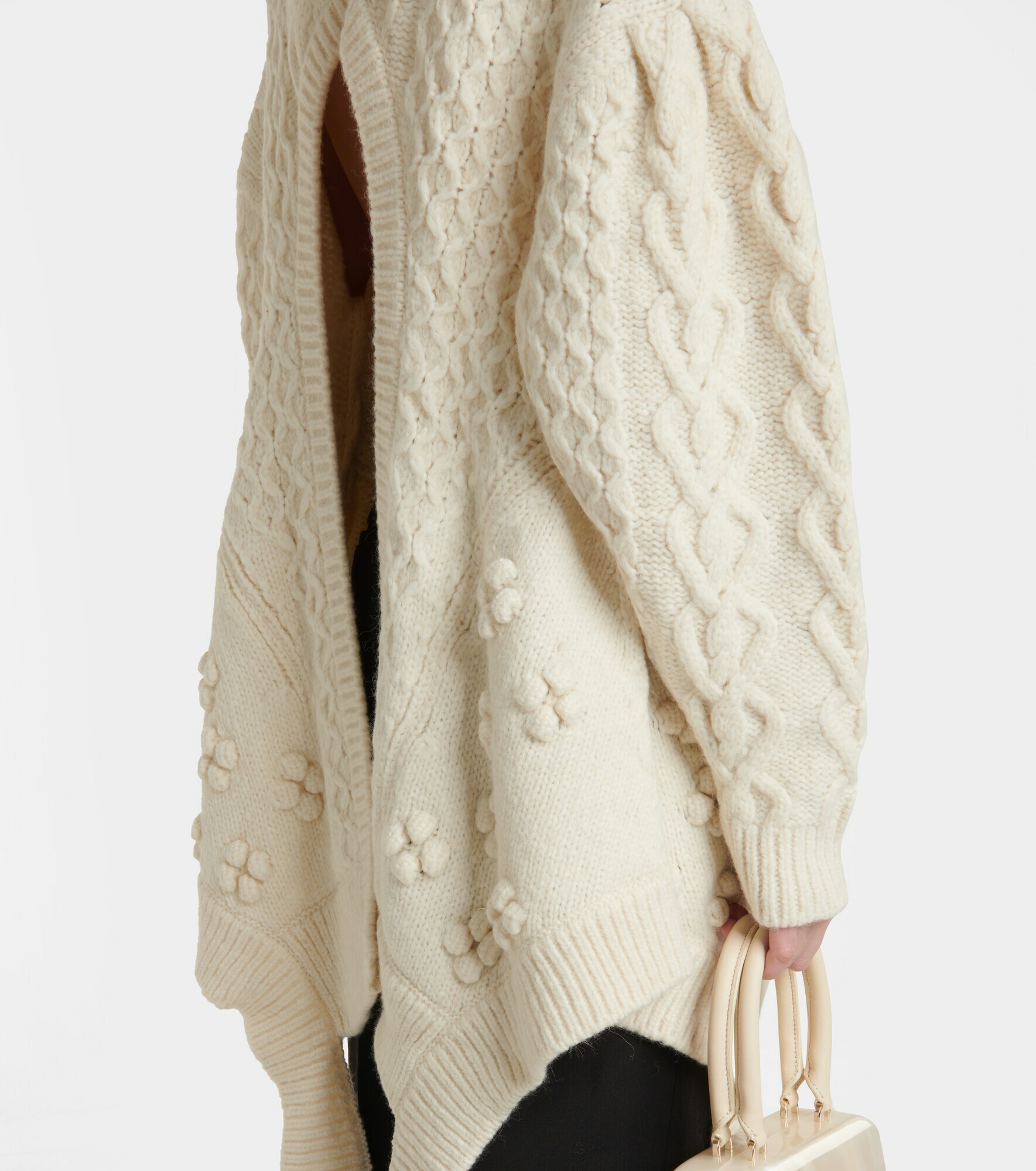 Simone Rocha - Embellished cable-knit sweater Simone Rocha