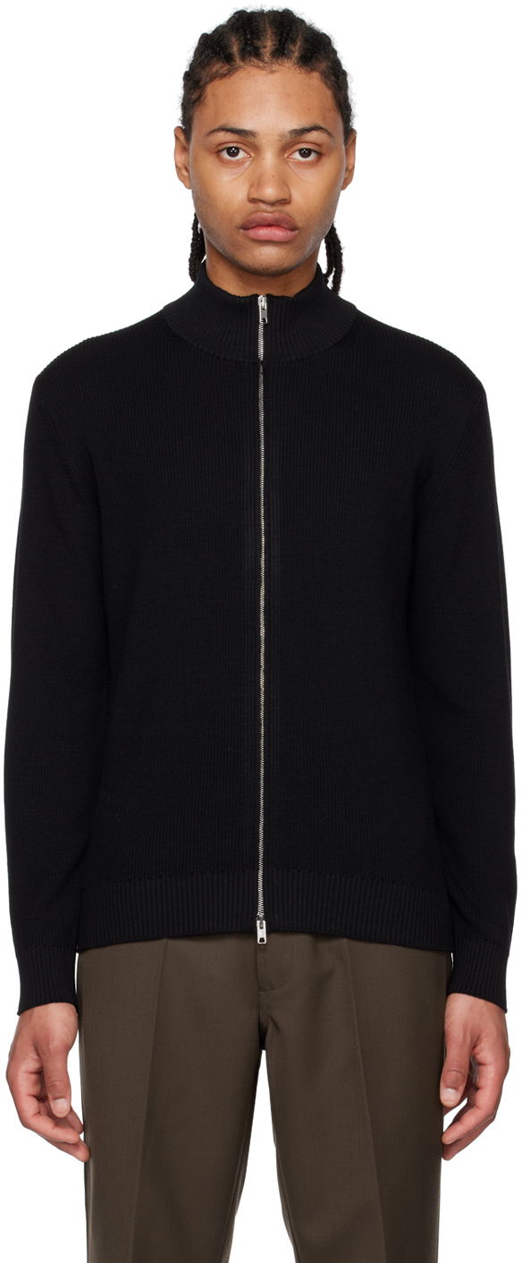 Second/Layer Black Zip Sweater Second/Layer