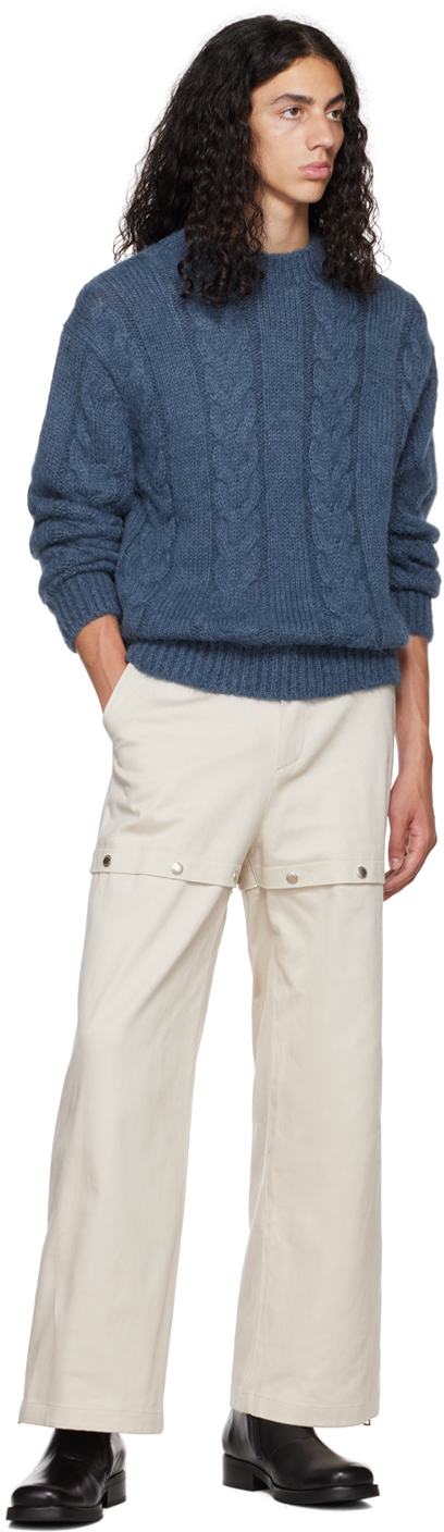 System Blue Cable Knit Sweater System